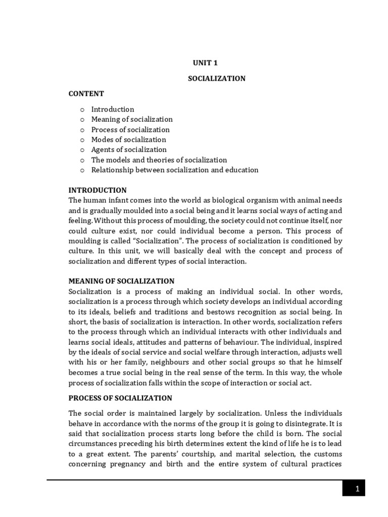 Understanding Socialization Processes | PDF | Socialization ...