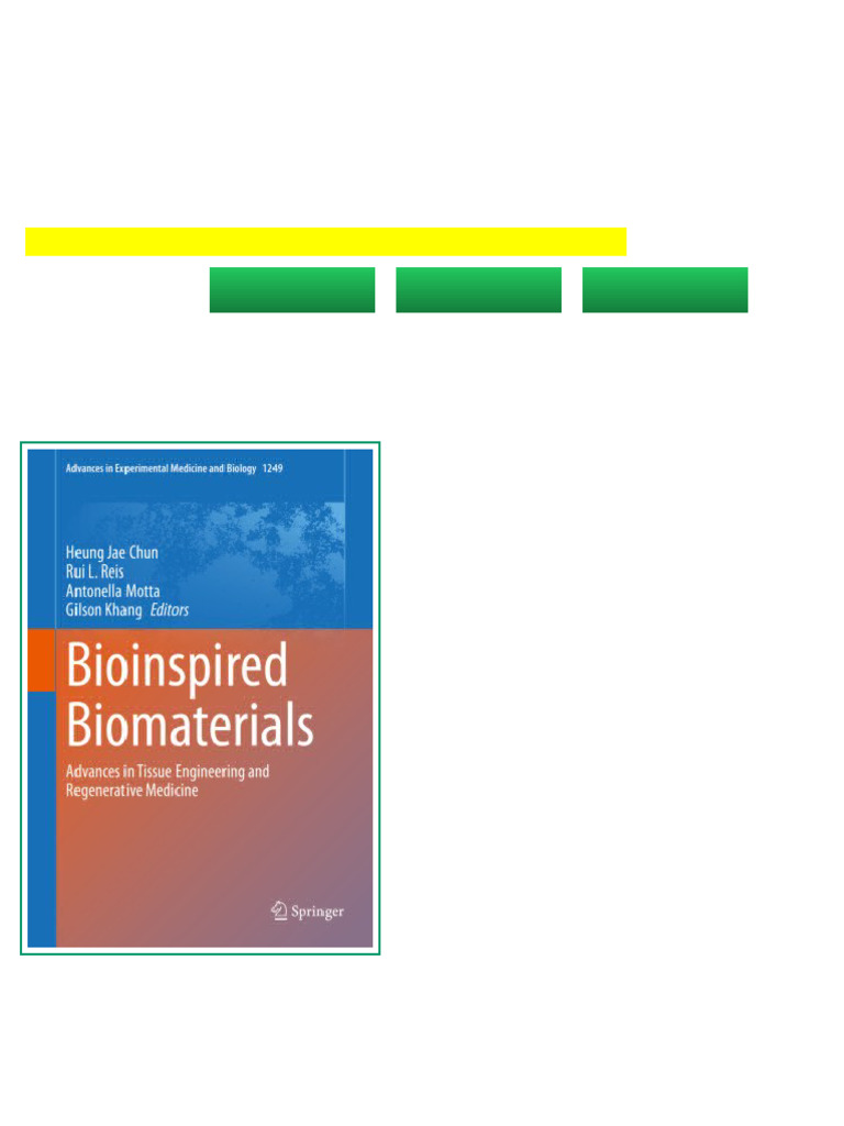 Bioinspired Biomaterials: Advances in Tissue Engineering and ...