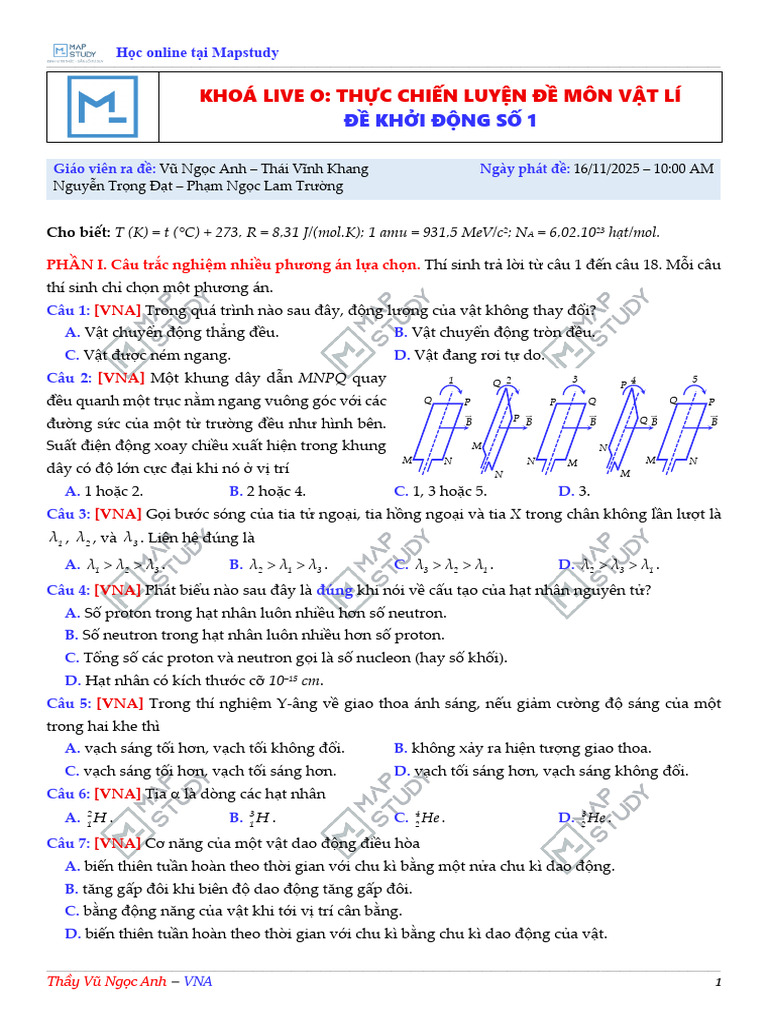 Tai Lieu - de Khoi Dong So 1 1763988808846 | PDF