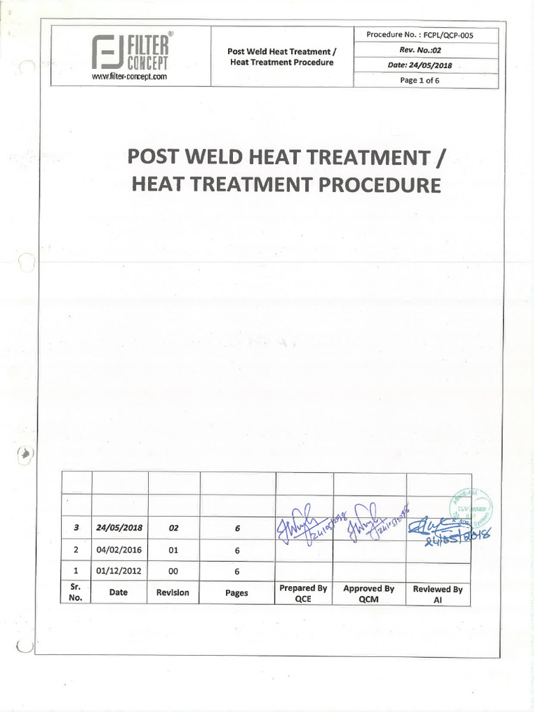 PWHT & Heat Treatment Procedure | PDF