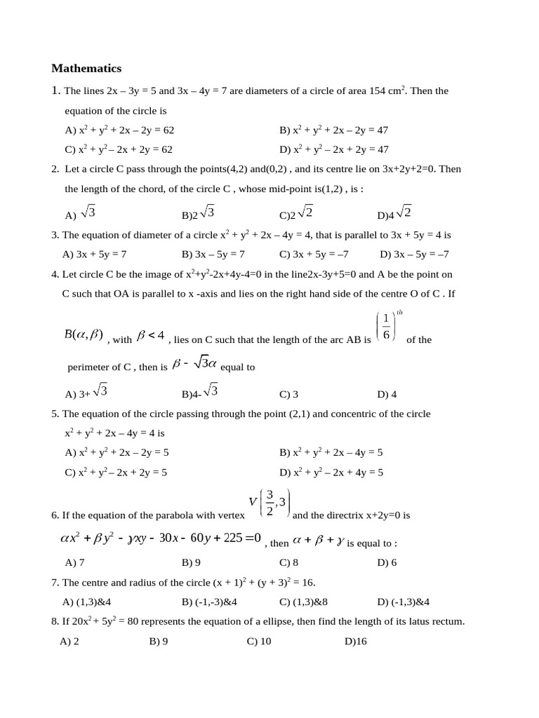 Qp-Conic Sections | PDF | Ellipse | Circle