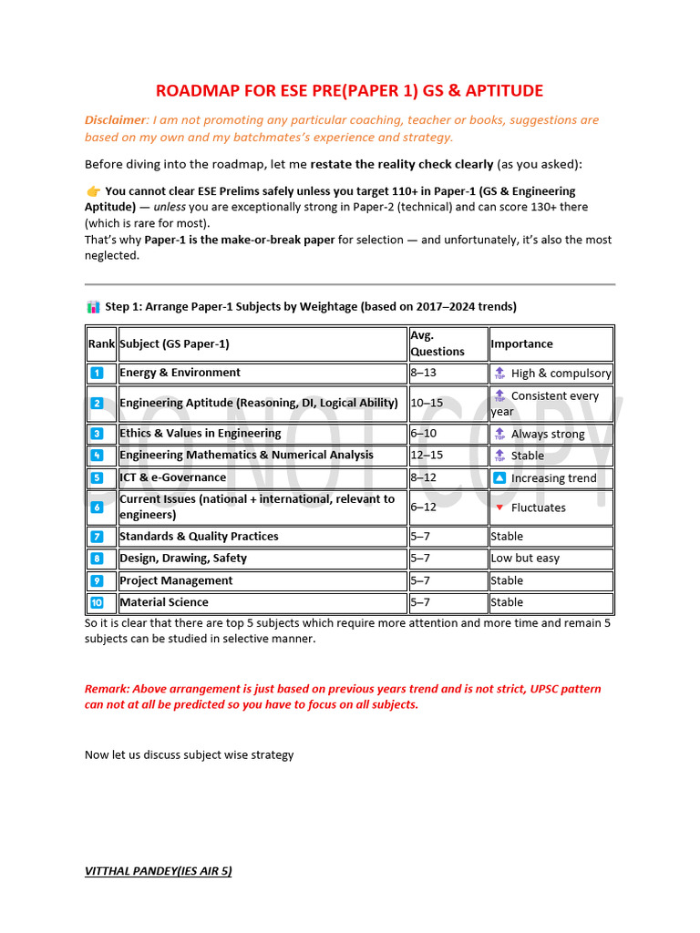 Roadmap Gs Paper Part 1 | PDF | Mathematics | Algebra