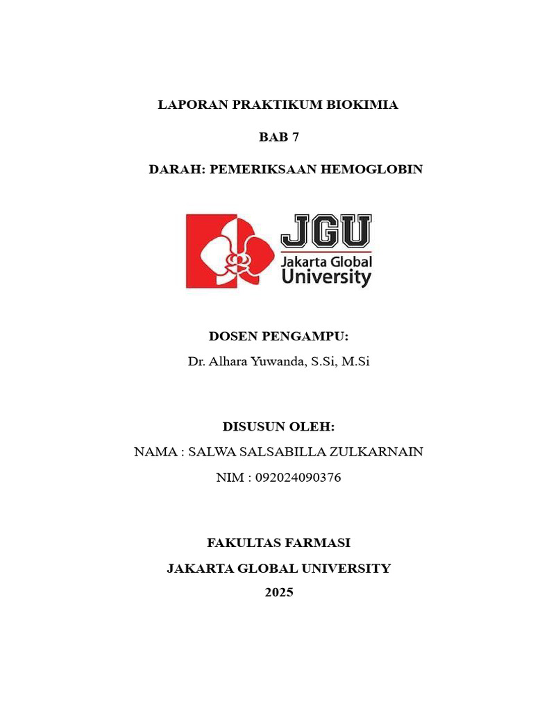 Pemeriksaan Hemoglobin Metode Sahli | PDF