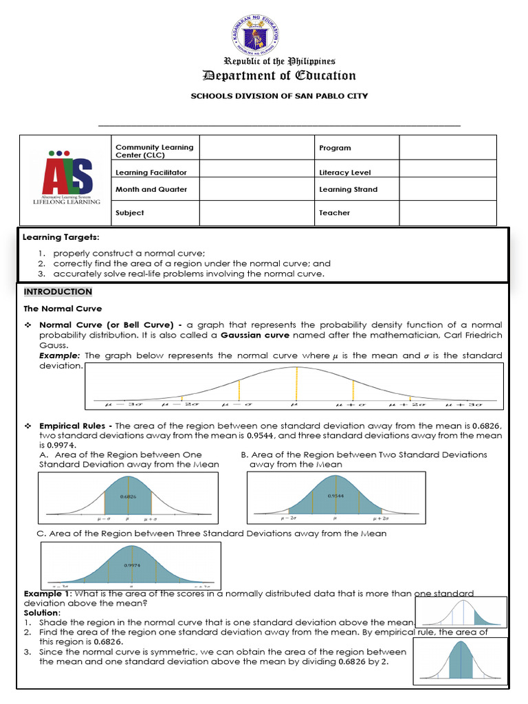 Statistics and Probability - Week 3 | PDF | Normal Distribution | Probability Theory
