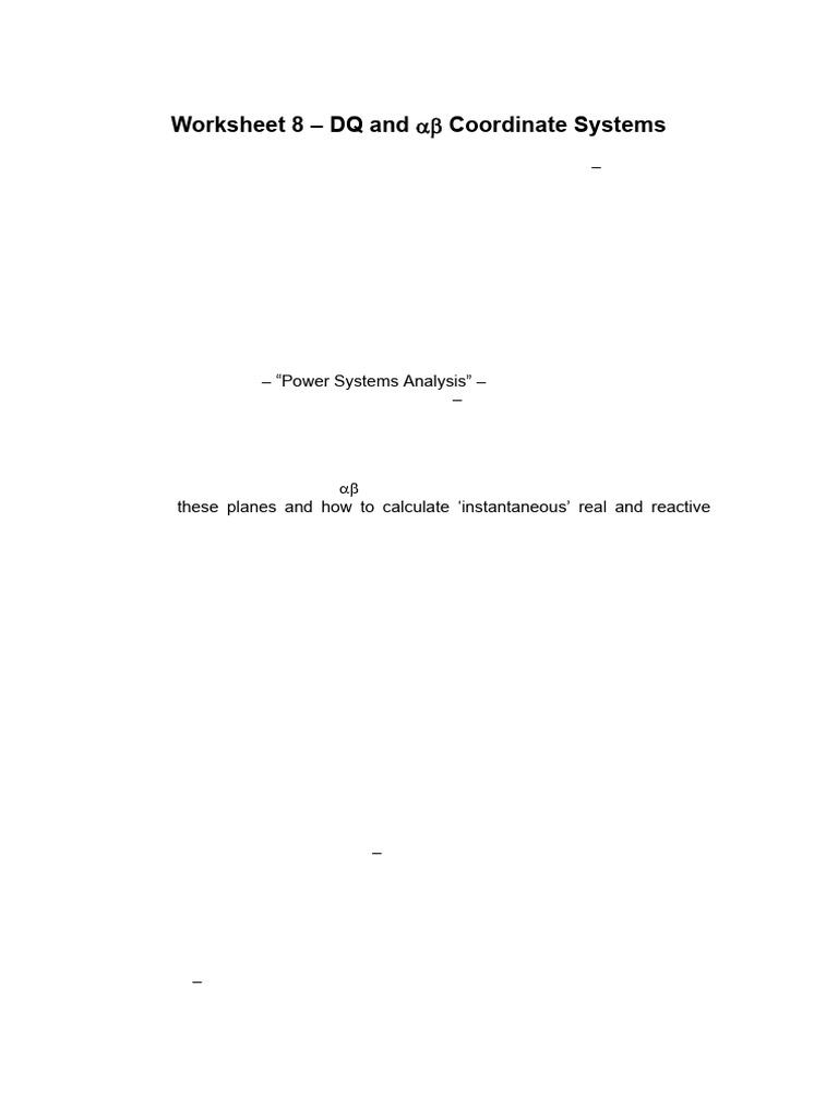 Worksheet 8 - 3 Phase Inverter DQ Coordinates PSCADv5 | PDF | Power ...