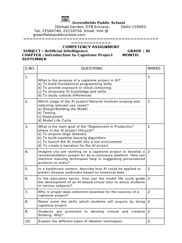 Assignment-2 Intro To Capstone | PDF | Artificial Intelligence | Intelligence (AI) & Semantics