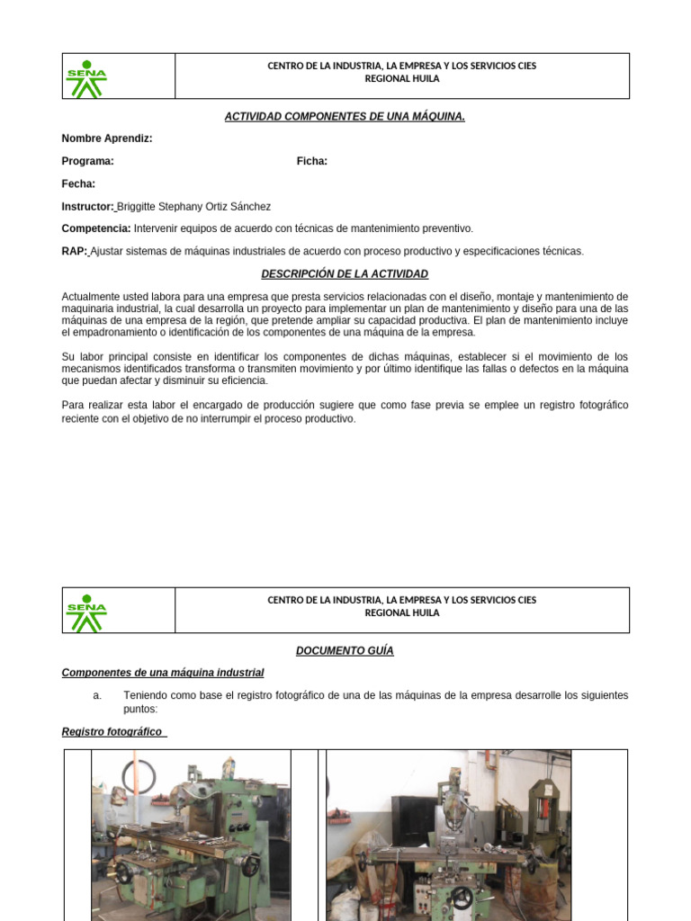 Taller 1 Elementos Mecanicos - Maquina | PDF | Business | Diseño
