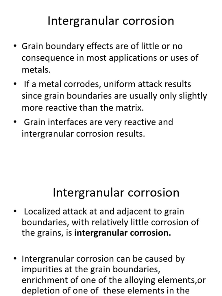 Interganular Corrosion | PDF | Corrosion | Mechanical Engineering