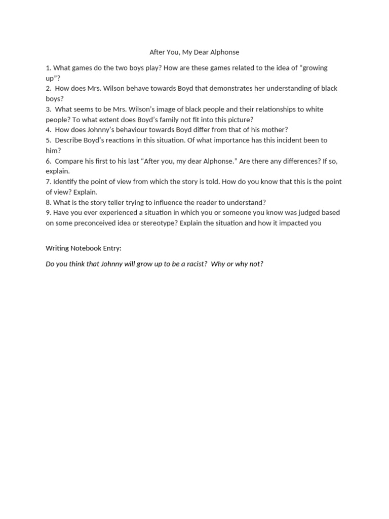 21 Alphonse Questions | PDF