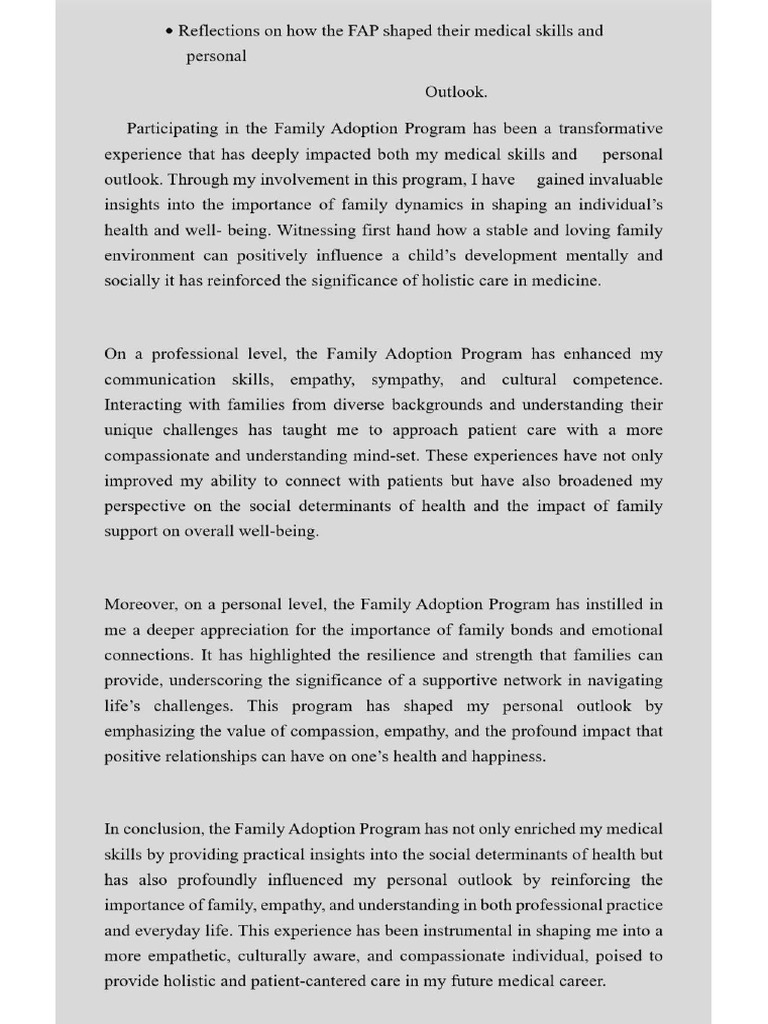 Family Adoption Program | PDF