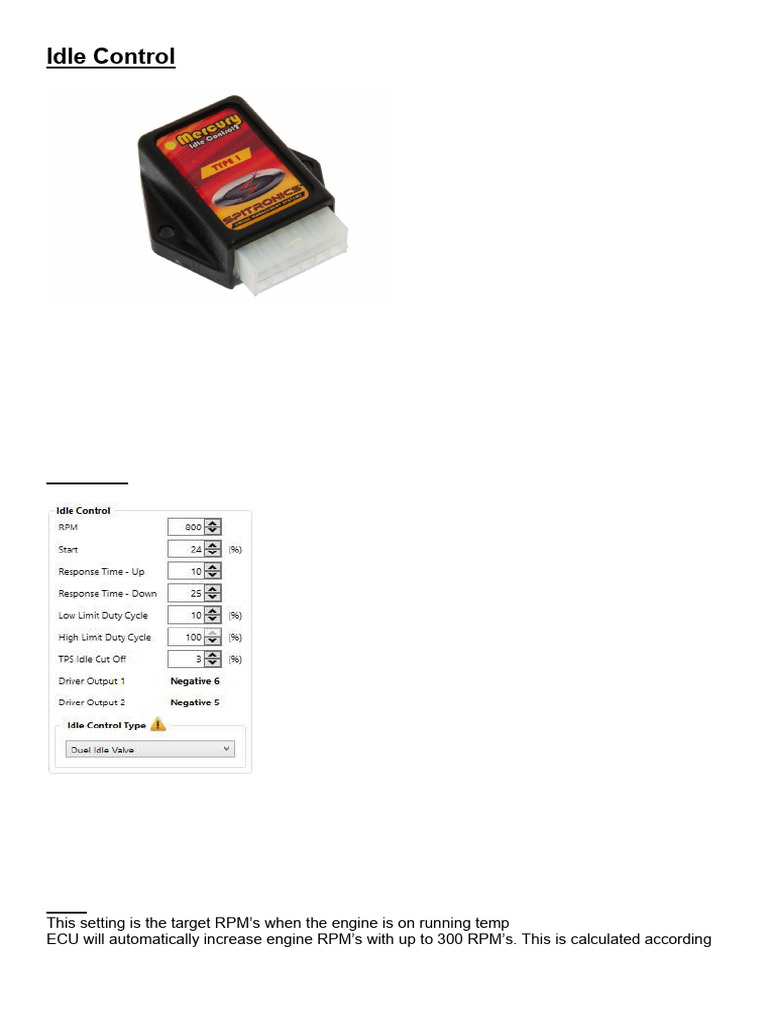 Idle Control | PDF | Throttle | Vacuum Tube