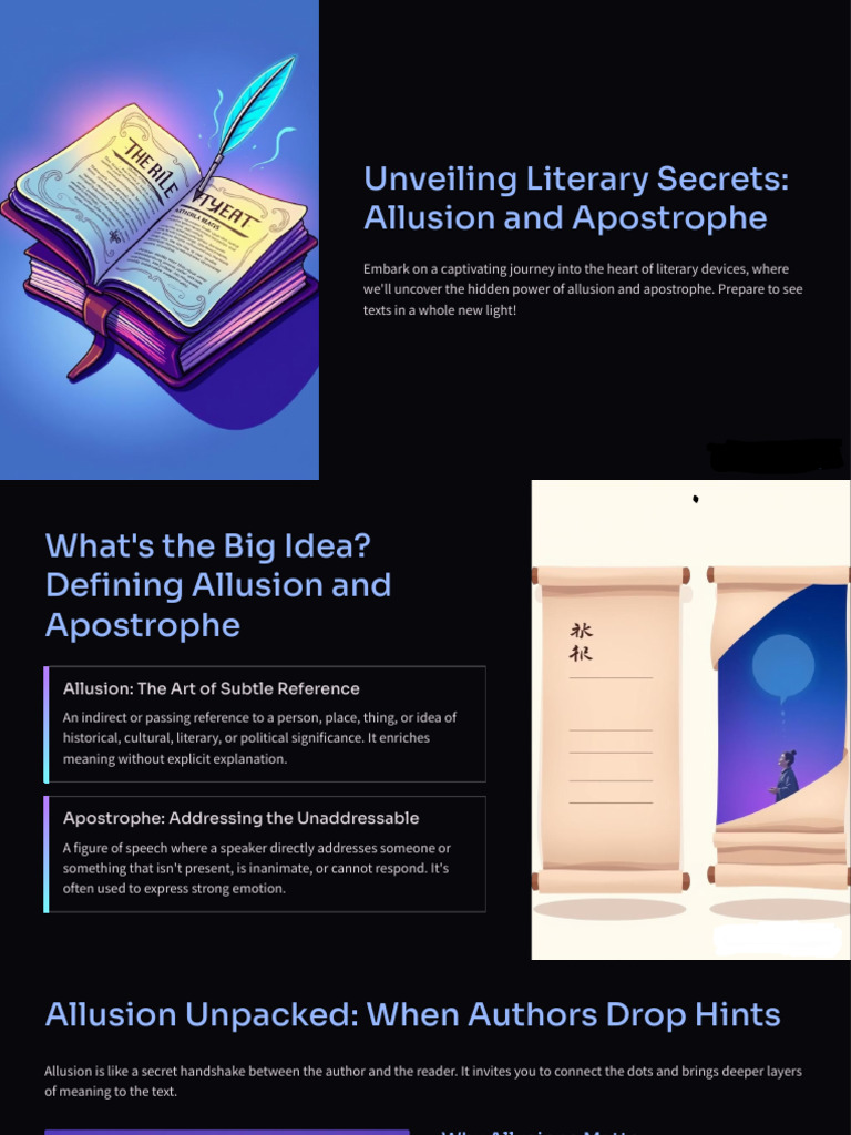 Unveiling Literary Secrets Allusion and Apostrophe | PDF | A Christmas ...
