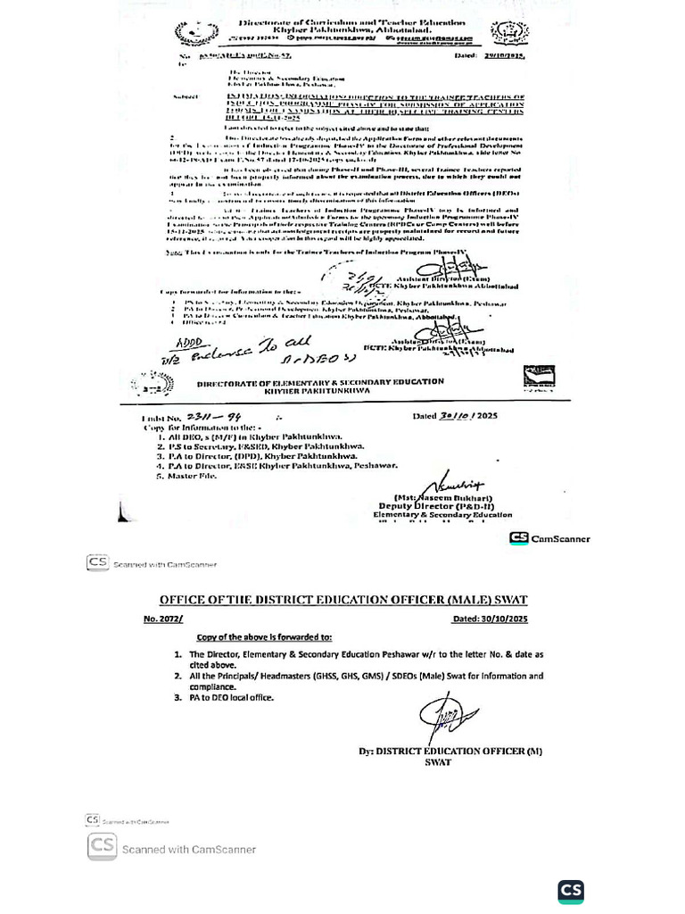 Directions To Trainee Teachers of Induction Program | PDF