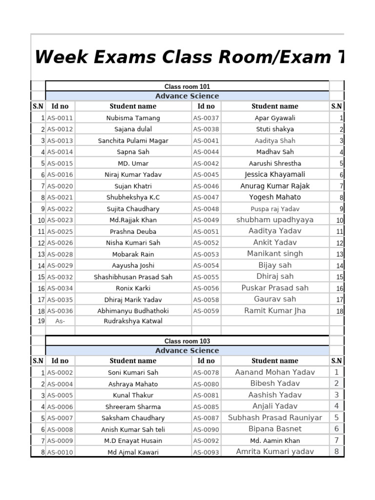 Exam Class Week 8 | PDF