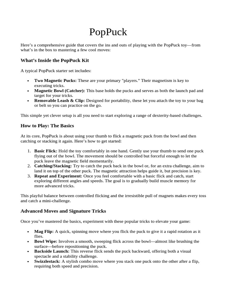 PopPuck | PDF