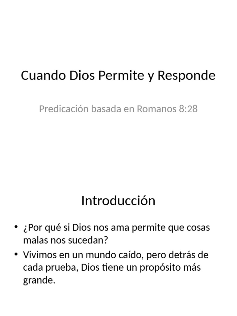 Cuando Dios Permite y Responde | PDF