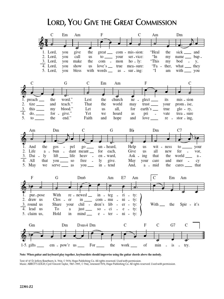 Lord You Give The Great Commission 17963 | PDF
