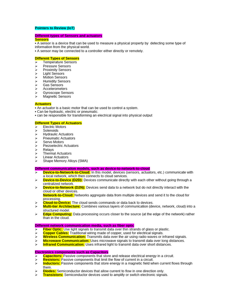 IoT Reviewer | PDF | Computer Network | Actuator