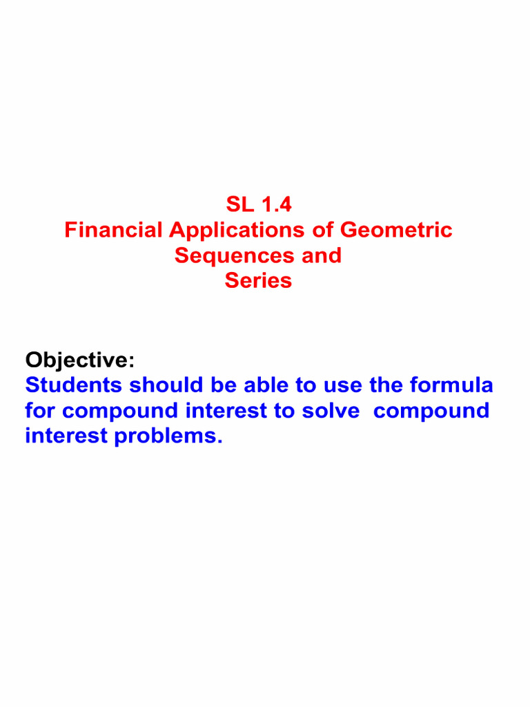 Financial Applications of Sequences | PDF