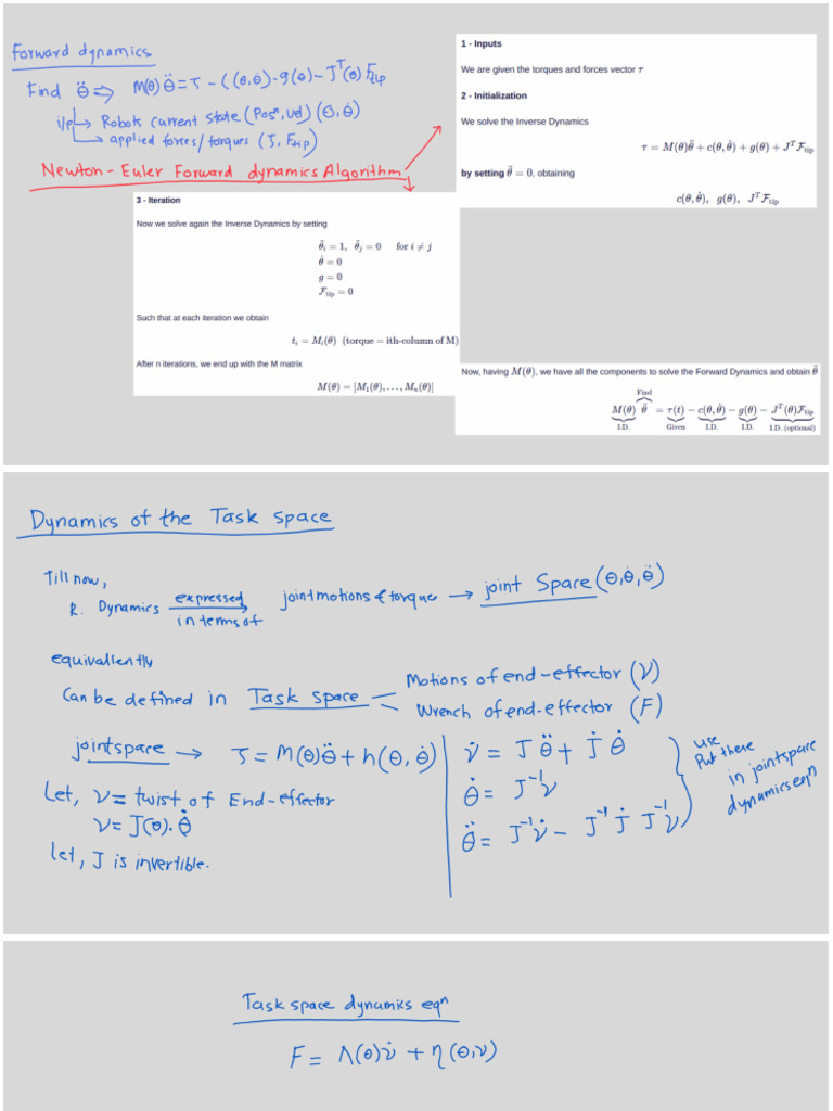Robotics Kinematics and Dynamics Handwritten Notes | PDF