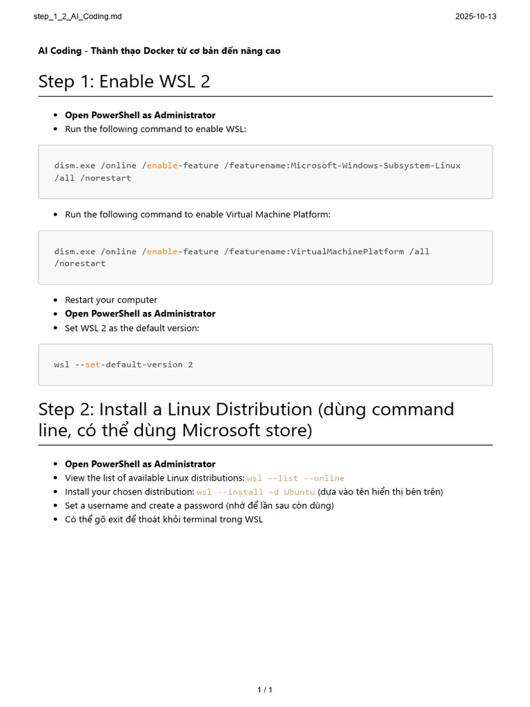 Step 1 2 AI Coding | PDF
