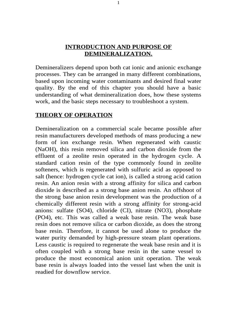 DM Procedure For Knowledge | PDF | Ion | Ion Exchange
