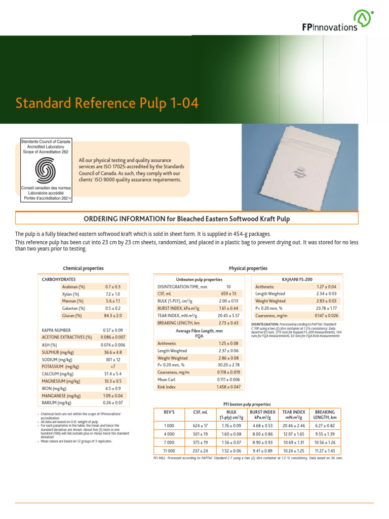 Reference Pulp 1-04 (EN) | PDF | Pulp (Paper) | Book Arts