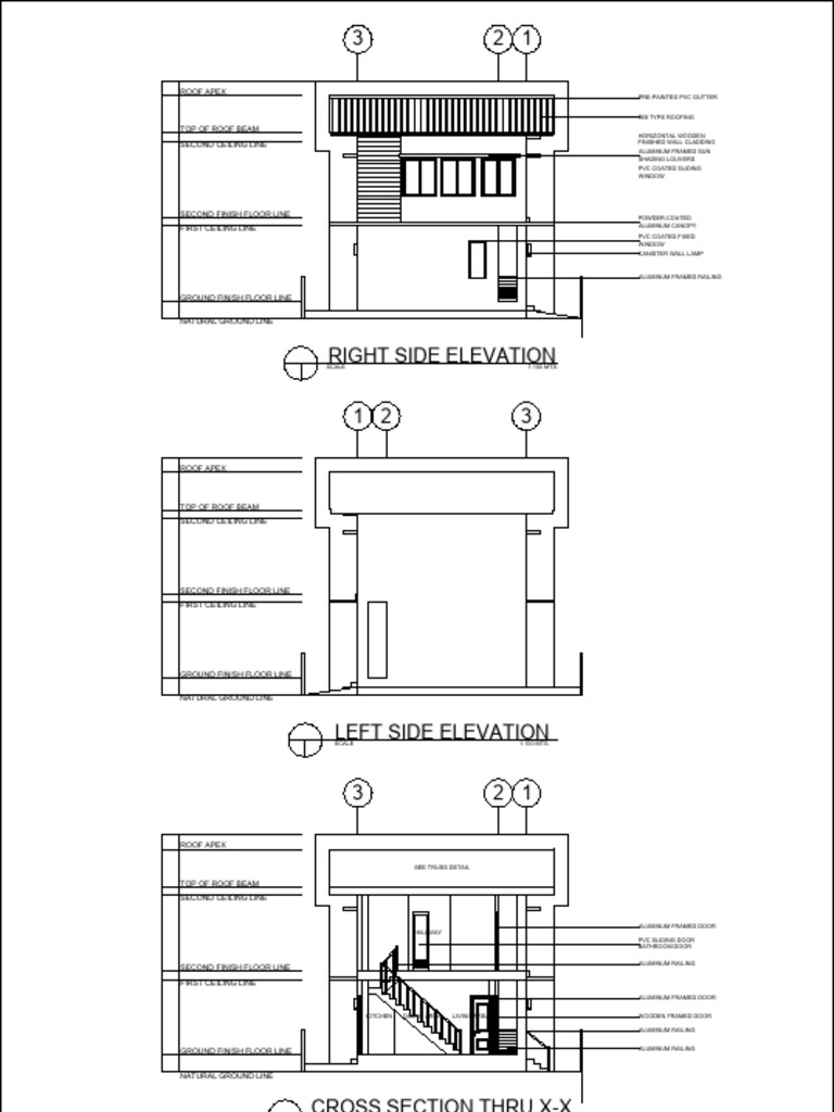 BT Working Drawing - 2-Elev and Sect Thru Y-Y | PDF | Window | Wall