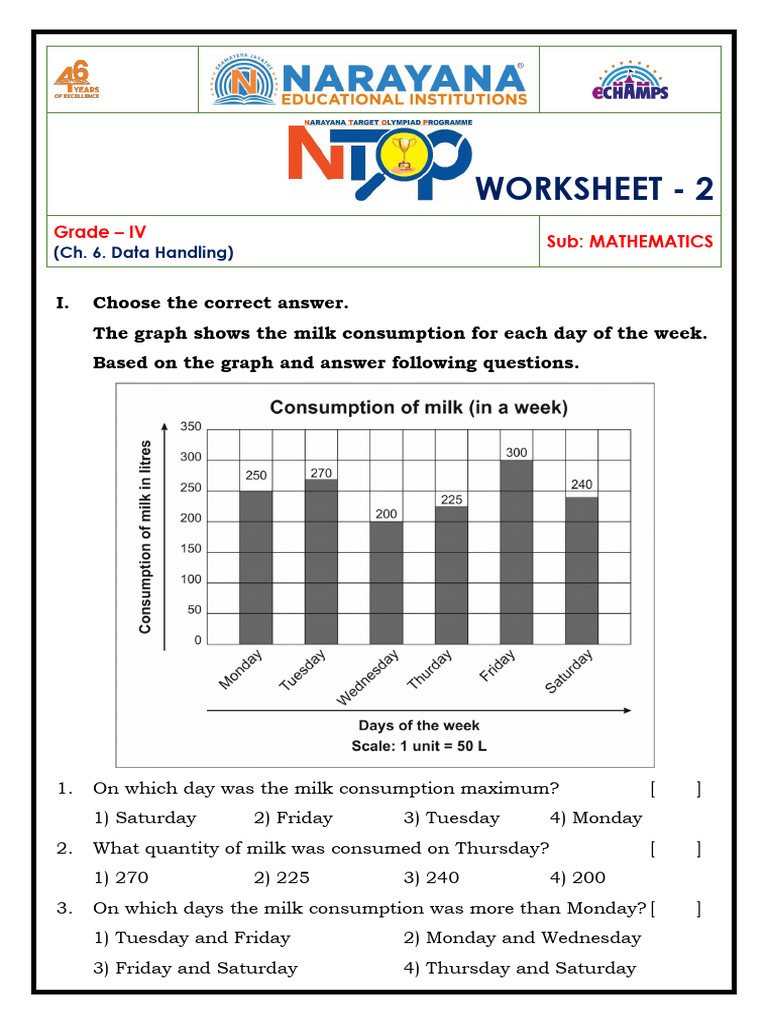 MATH Grade-4 NTOP-2 Worksheet-2 (Chapter-6 Data Handling) 20251027 ...