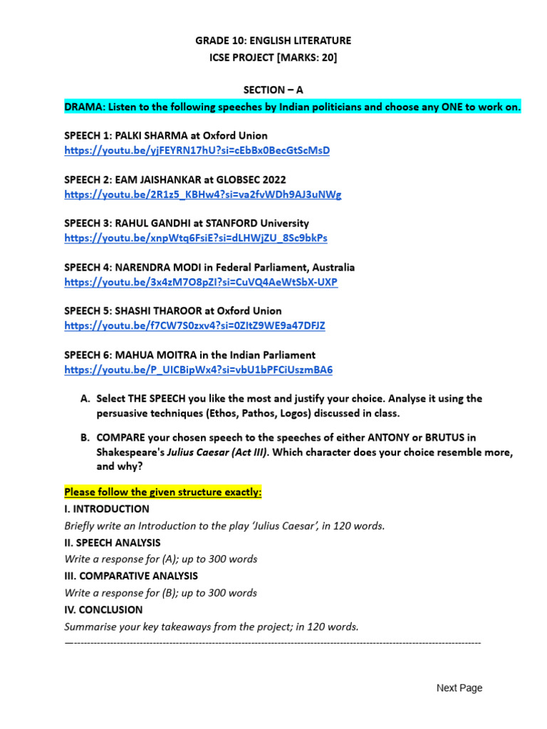 Icse Eng Lit Project 2026 | PDF | Poetry