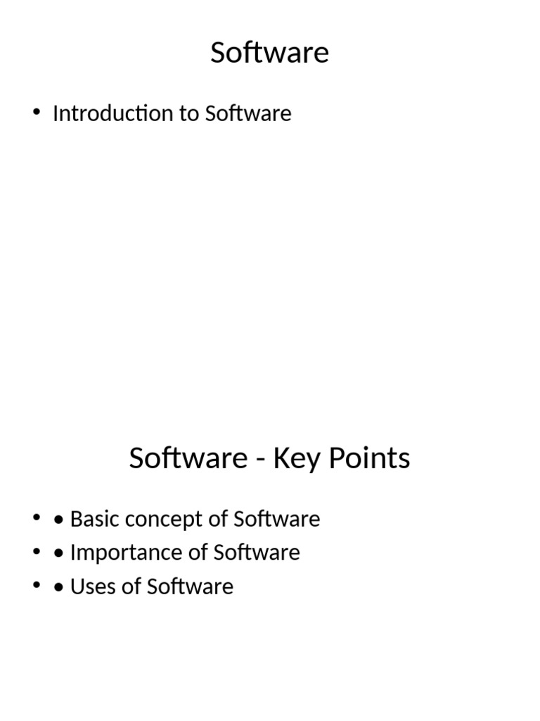 Overview of Software Basics and Importance | PDF
