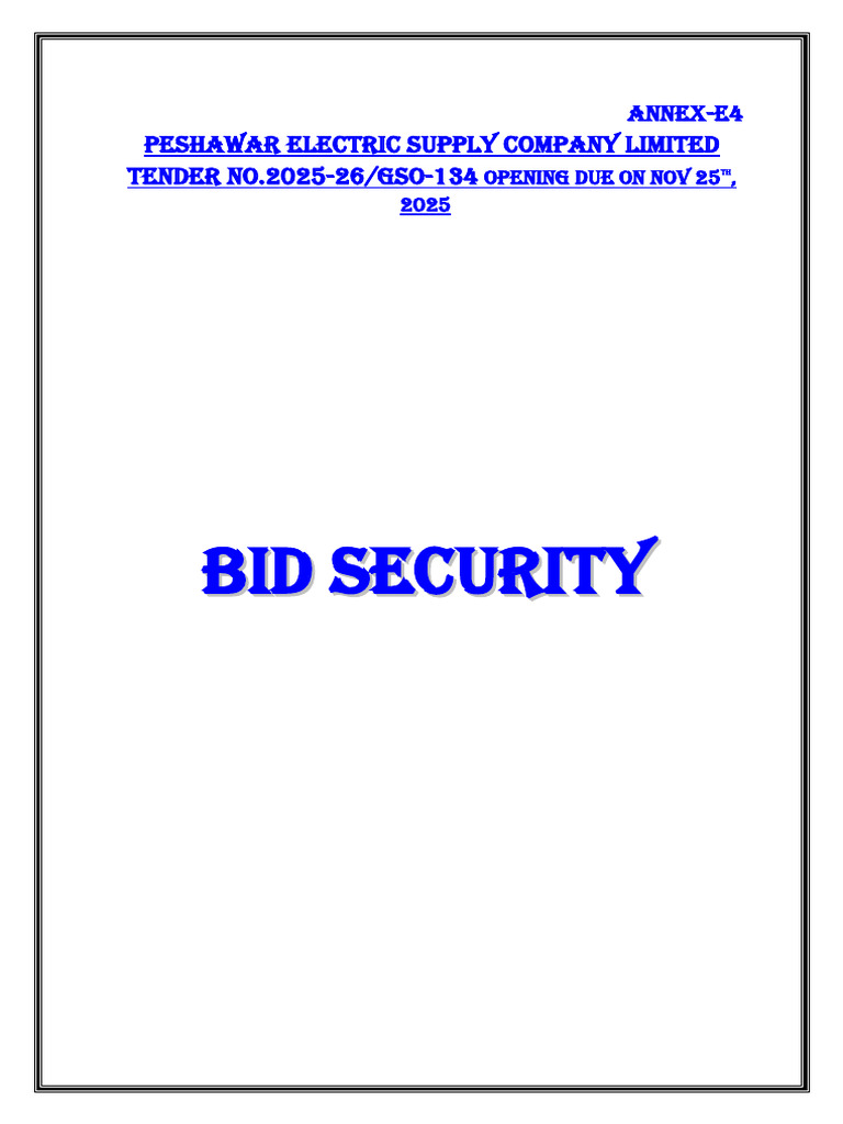 04 Bid Security | PDF