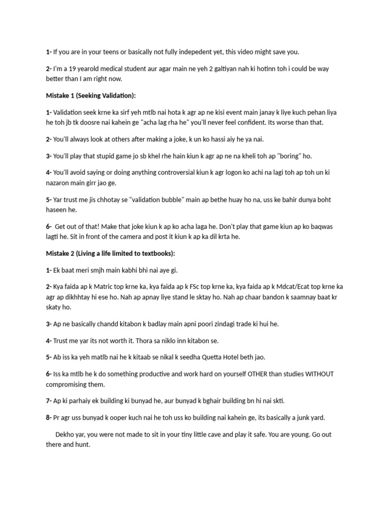 Mistakes I Made. | PDF