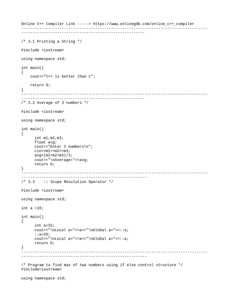 Practice CPP programs | PDF | Constructor (Object Oriented Programming) | Programming