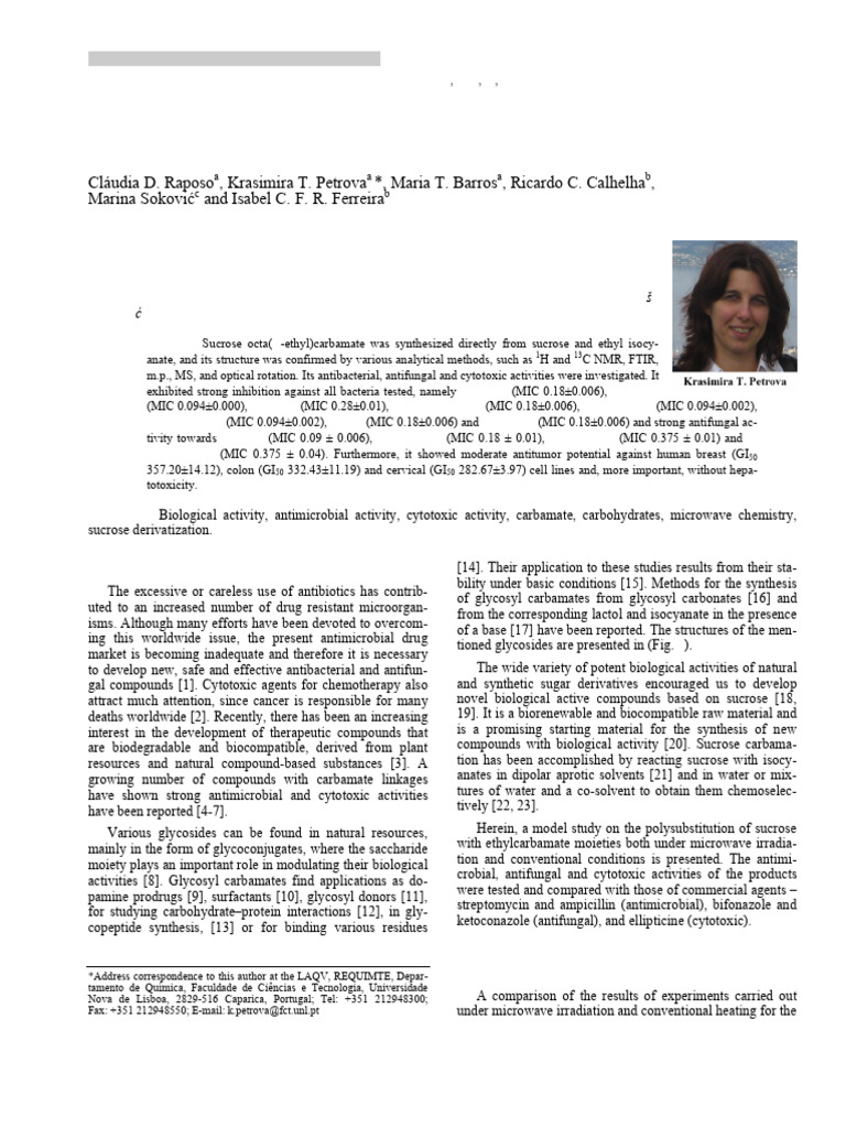 Synthesis, Characterization, Antimicrobial and Antitumor Activities of ...