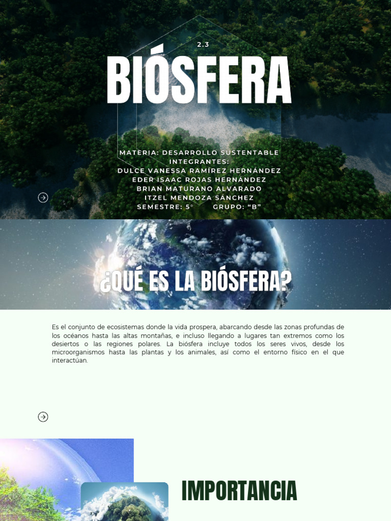 Importancia y Amenazas de la Biósfera | PDF | Ecología | Agua