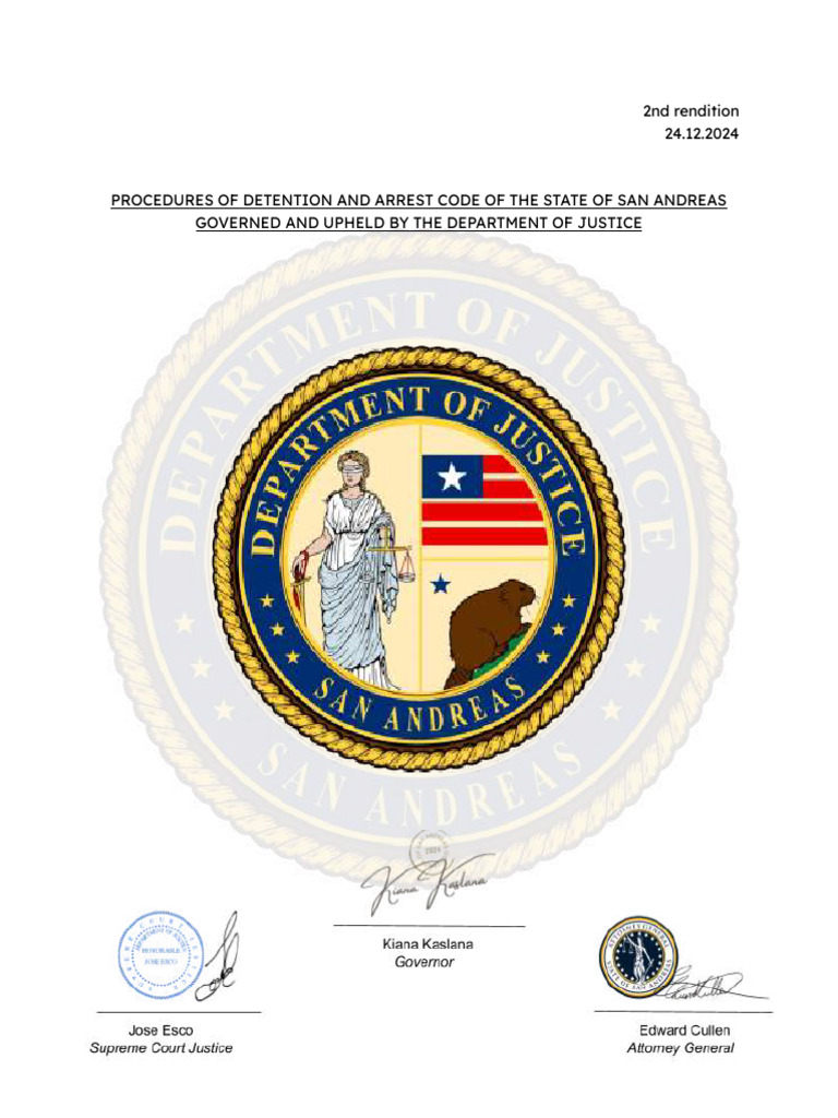 Procedures of Detention and Arrest Code | PDF | Arrest | Bail