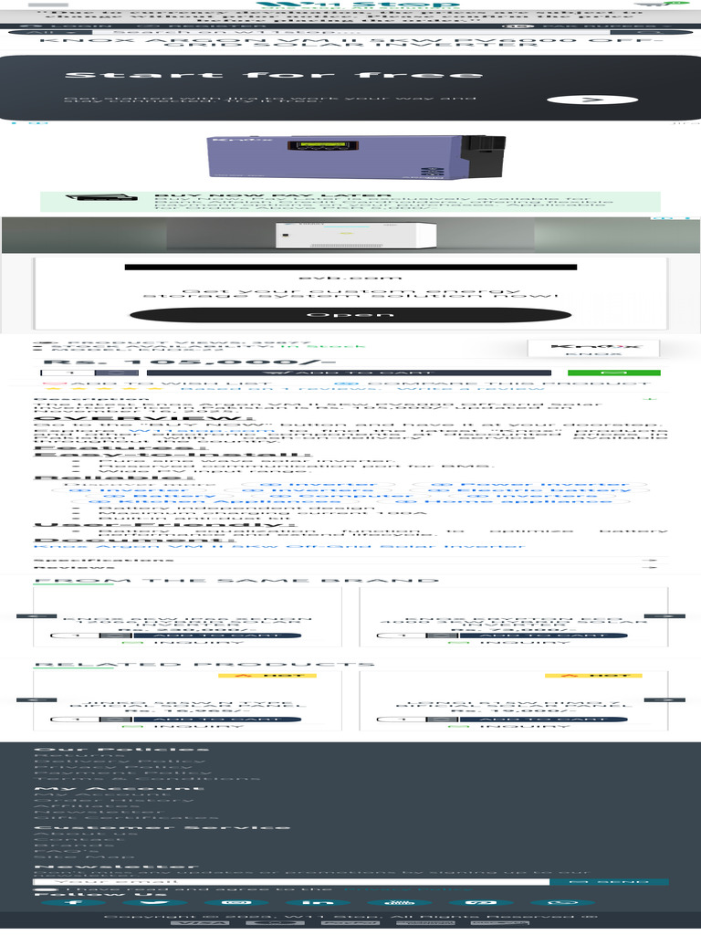 Knox Argon VM II 5Kw Off-Grid Solar Inverter Price in Pakistan | PDF | Power Inverter ...