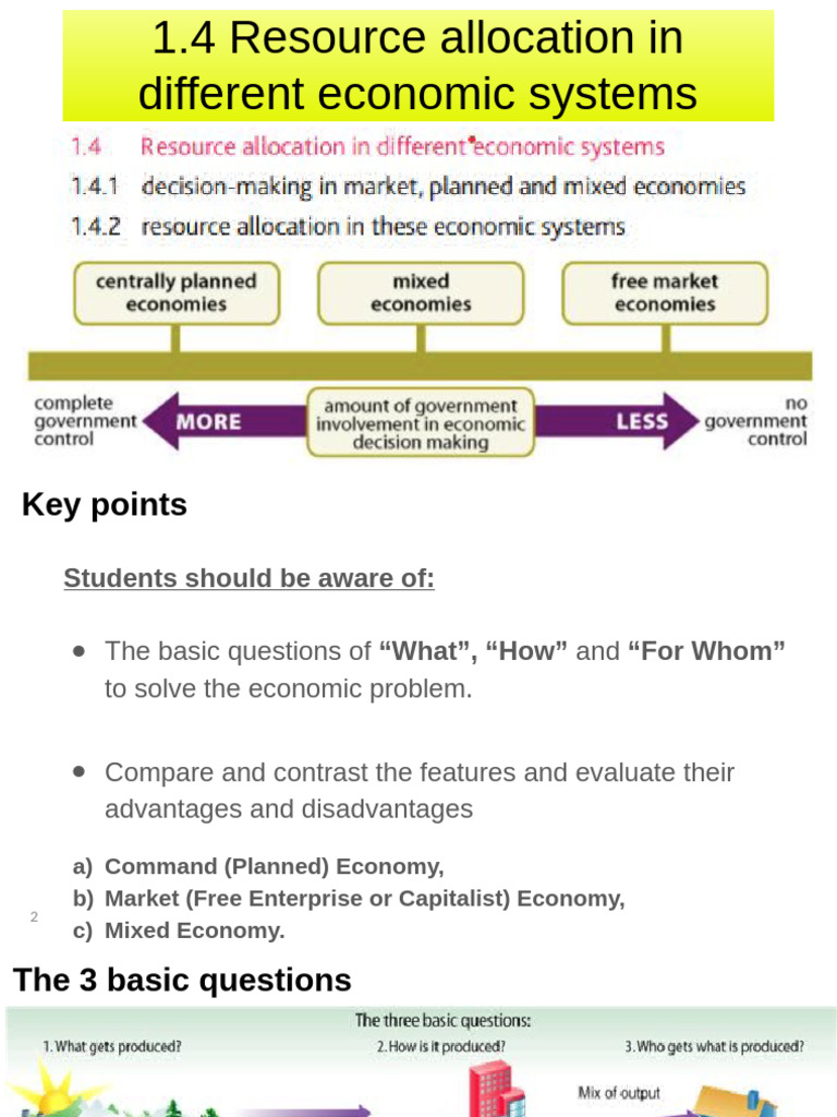 1.4 Resource Allocation in Different Economic Systems | PDF | Economic ...