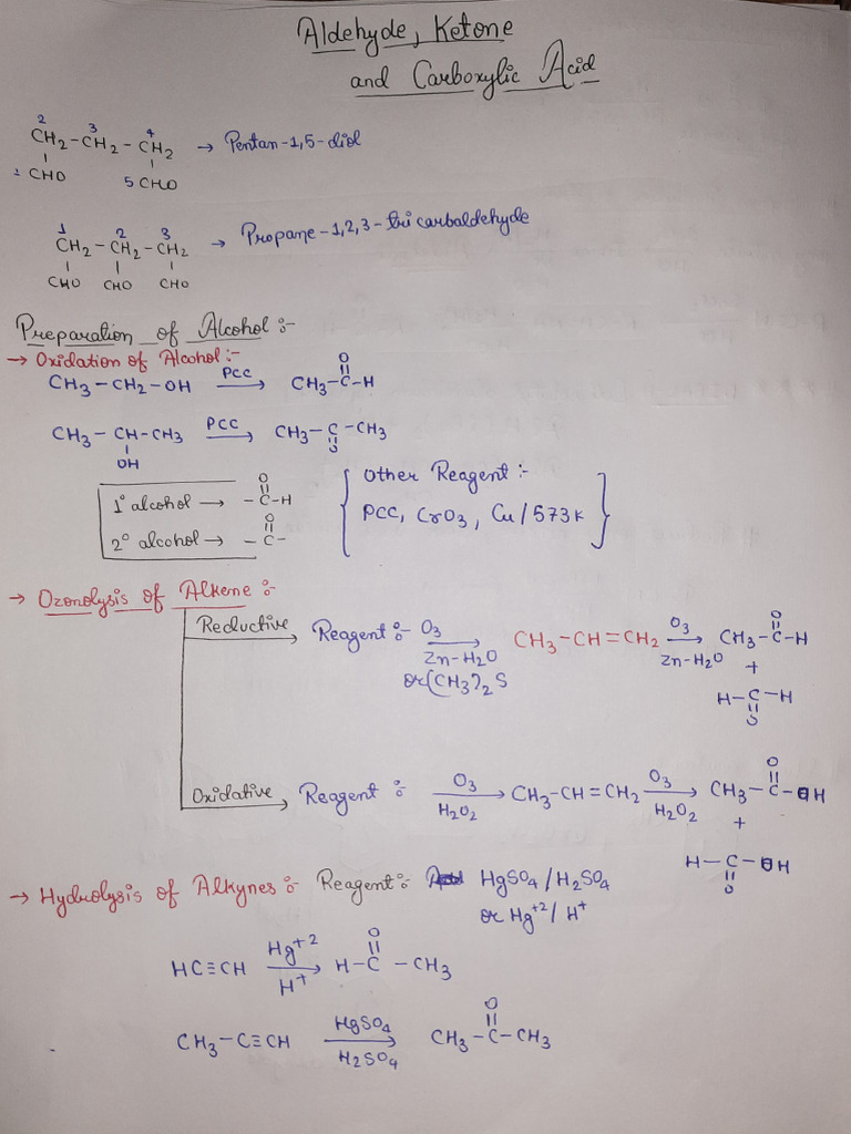 Aldehyde Ketone Acid Summary.. | PDF | Organic Compounds | Chemistry