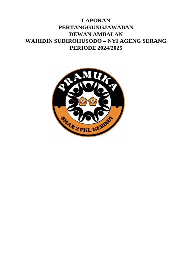 LPJ Dewan Ambalan Pramuka 2024/2025 | PDF
