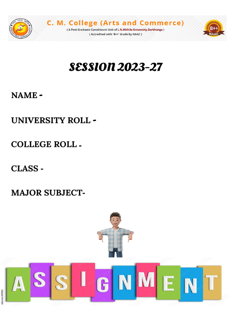 C.M College Asgn Cover Page (MJC) | PDF