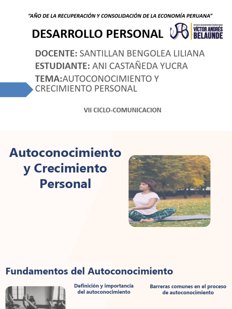 Autoconocimiento y Crecimiento Personal. | PDF | Desarrollo personal ...