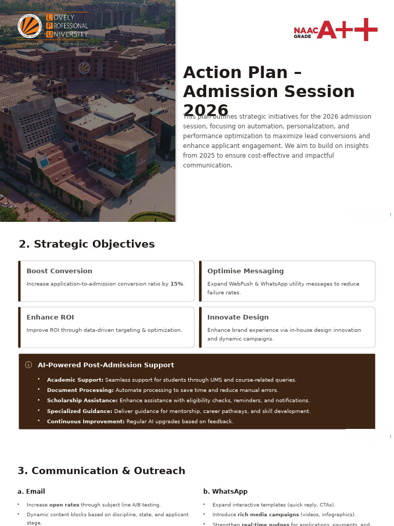 Action Plan Admission Session 2026 | PDF | Artificial Intelligence ...