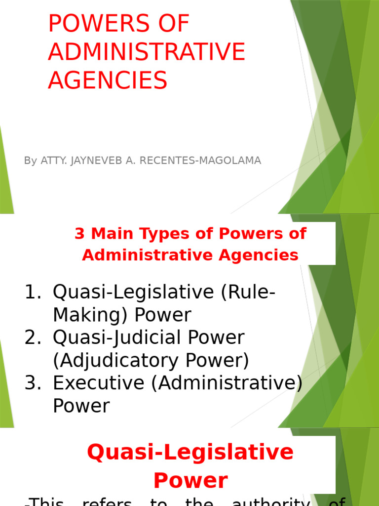 Understanding Administrative Agency Powers | PDF | Jurisdiction | Due ...