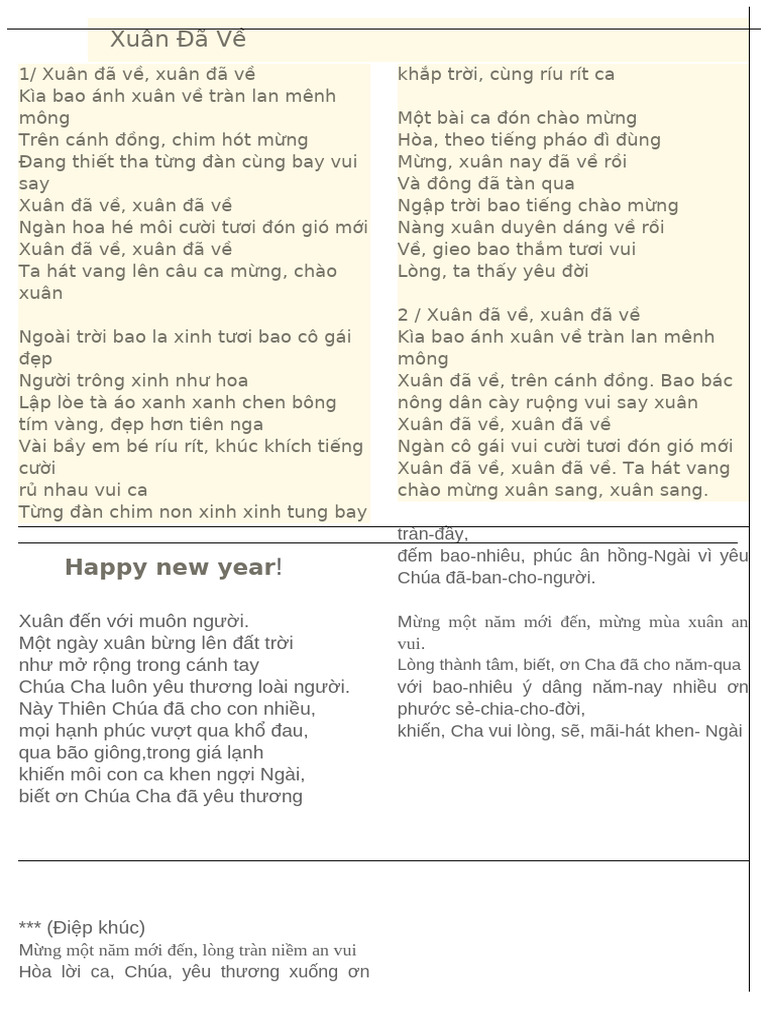 Happy New Year-Xuan Da Ve | PDF