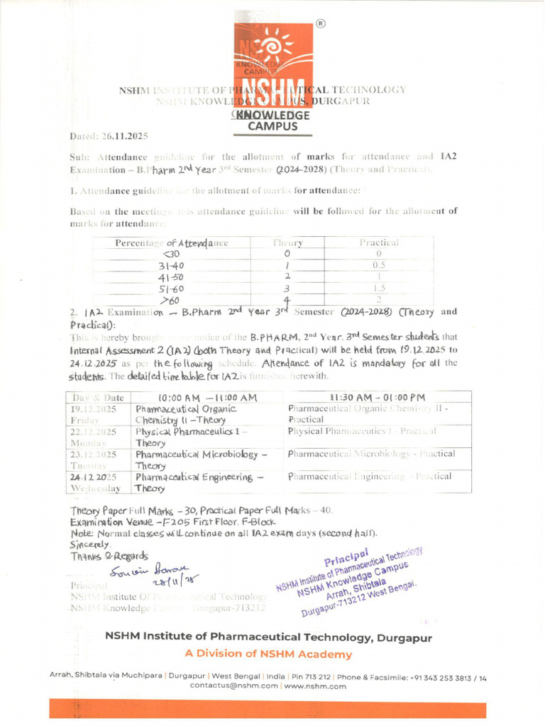 Circular IA1 and IA2 Second Year 2025 | PDF