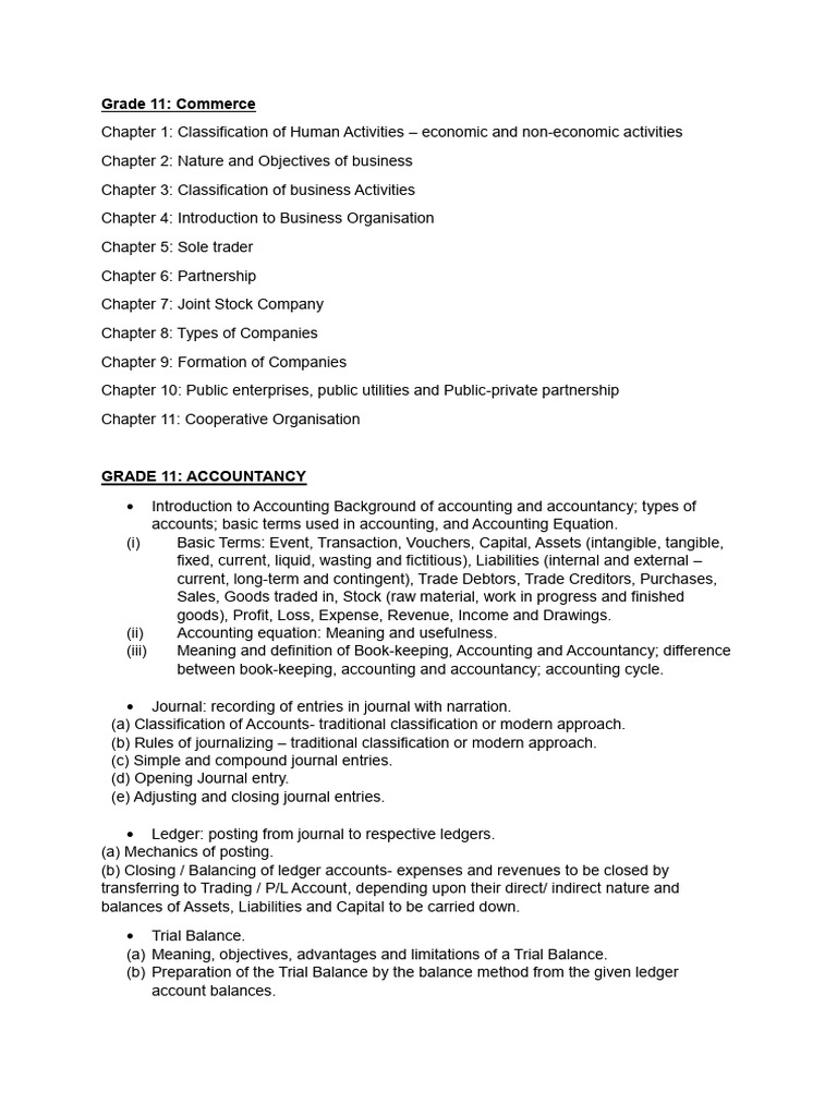 Std. XI - Accountancy & Commerce | PDF | International Financial ...