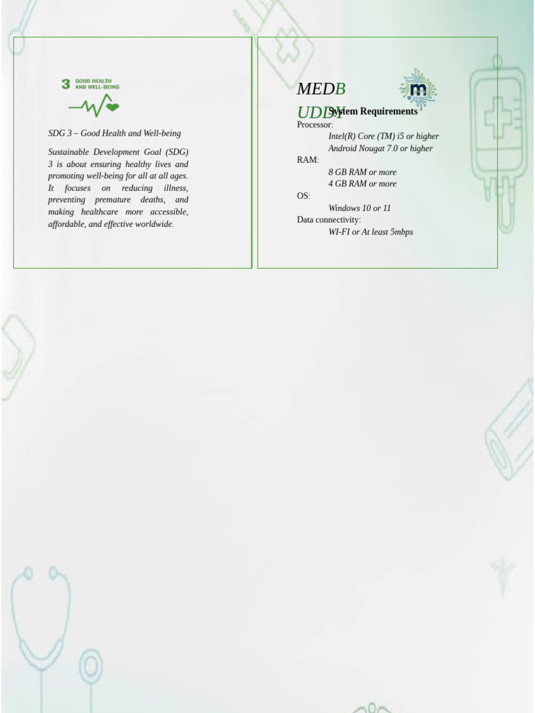 MedBuddy System Requirements & Features | PDF
