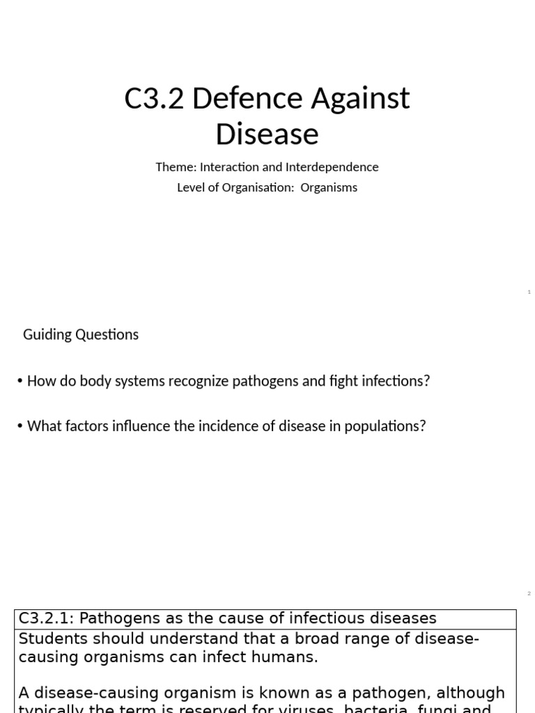 C3.2 Defence Against Disease | PDF | Blood Type | Immune System